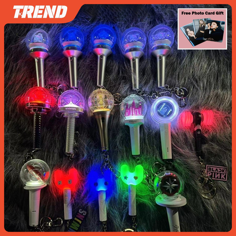 KPOP BLACKPINK SVT EN TWICE Stray Kids NJ ATEEZ Mini Lightstick Key ...