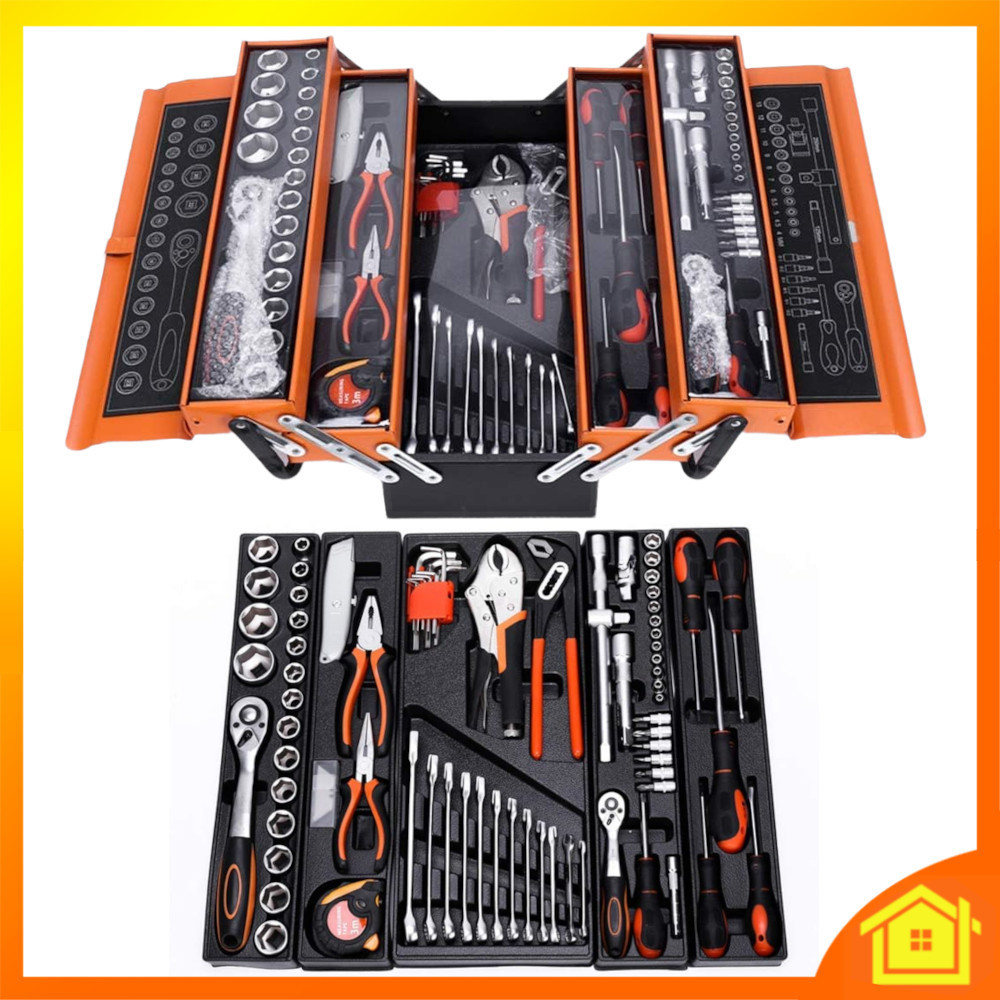 85pcs Set Cantilever Tool Box Spanner Ratchet Wrench Plier Mechanic ...