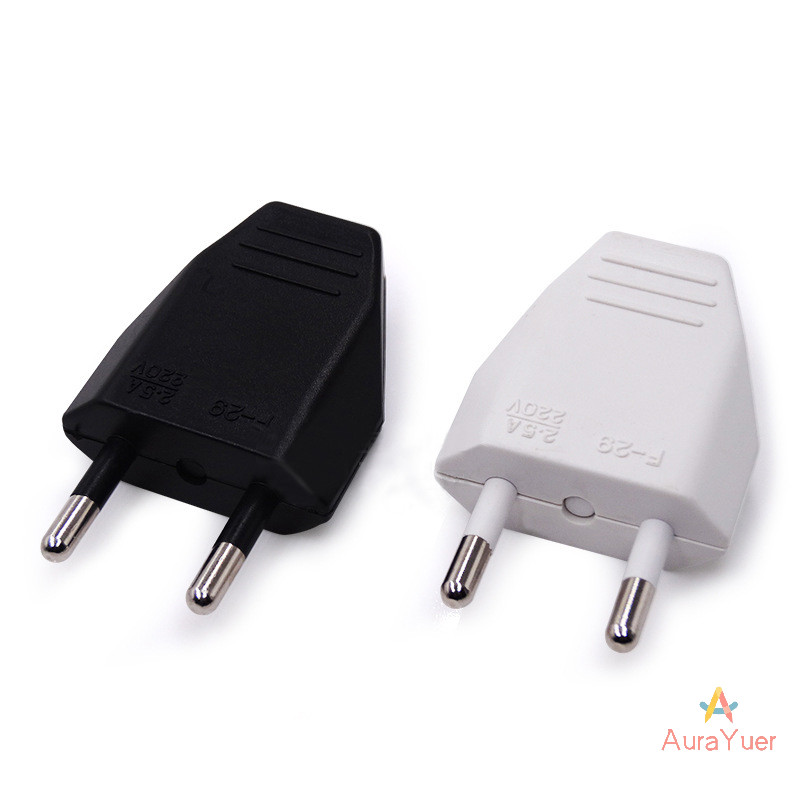 [AuraYuer] Rewireable Extension Cord Connector 2 Pin EU European US ...