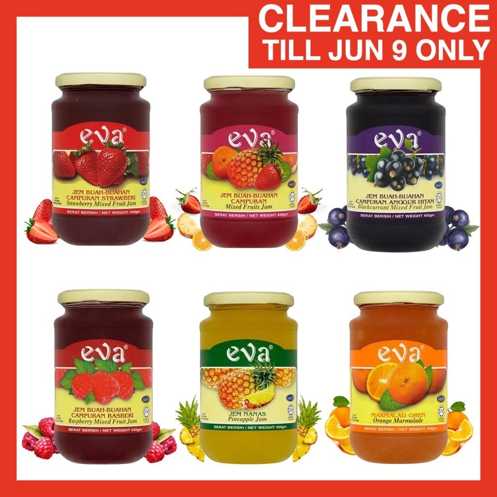 (FRESH BATCH) Eva Mixed Fruit Jam 450g Strawberry Orange Pineapple ...