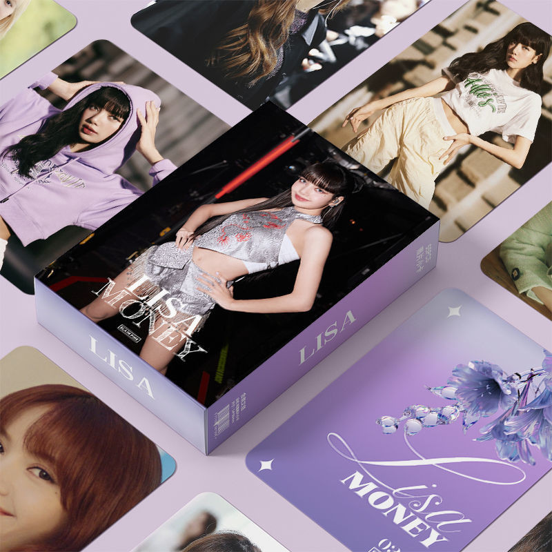 明星卡牌 Star Card Lisa 镭射小卡 50张 BLACKPINK周边 自制 3寸硬卡 拍立得 高清卡片 LOMO卡 50 ...