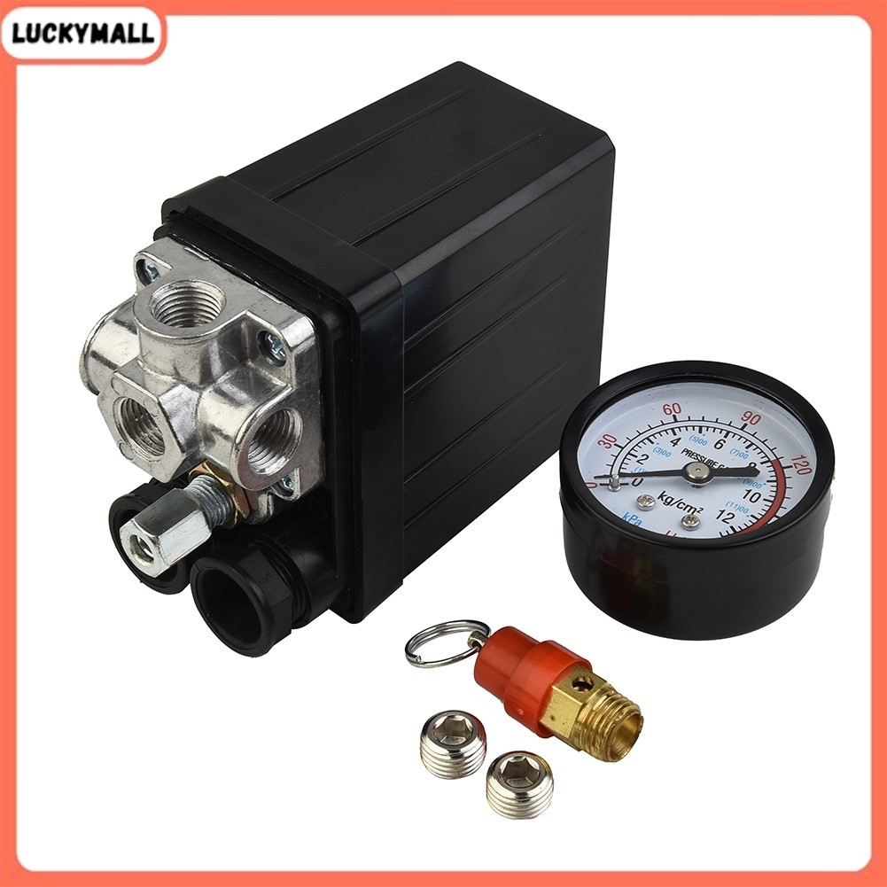 KMU 175psi 4 Port Air Compressor Pressure Switch Manifold Regulator ...