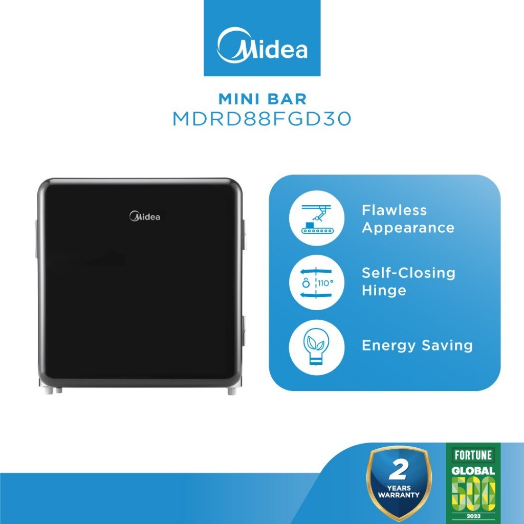 Midea MDRD88FGD30 Gross 60L Mini Bar / Refrigerator / Fridge / Peti ...