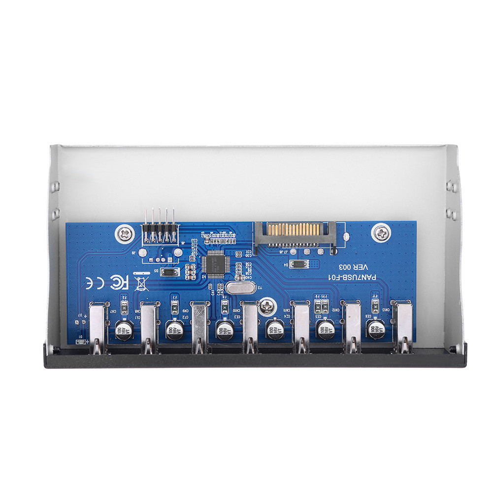 [ElectronicMall01.my] Front Panel PC 9 Pin to 7 Ports USB 2.0 HUB 5.25 ...