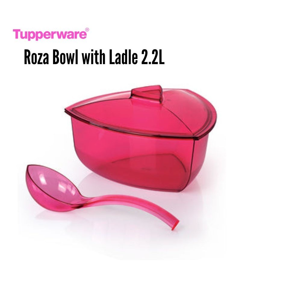 Tupperware Roza Set Soup Server 2.2L with Ladle Punch Bowl | Shopee ...