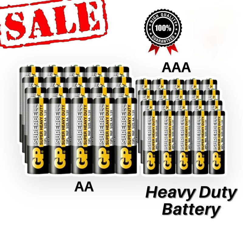 GP Supercell Battery 1.5V Heavy Duty Bateri AA / AAA Batteries | Shopee ...