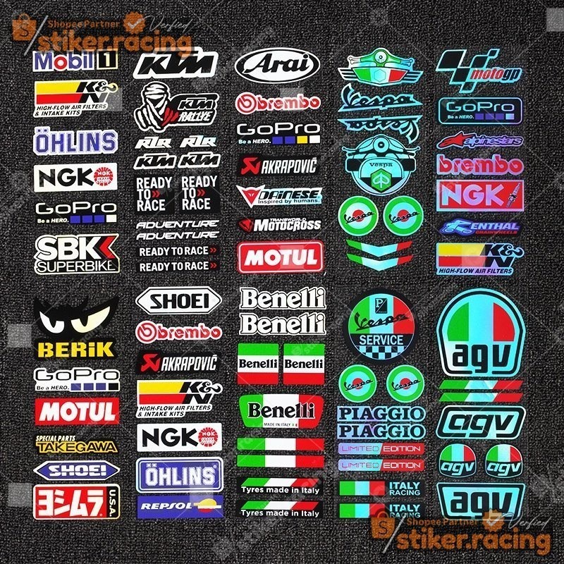 Racing Logo Stickers Pack 1Set Cool Stickers - Code 10316 | Shopee Malaysia