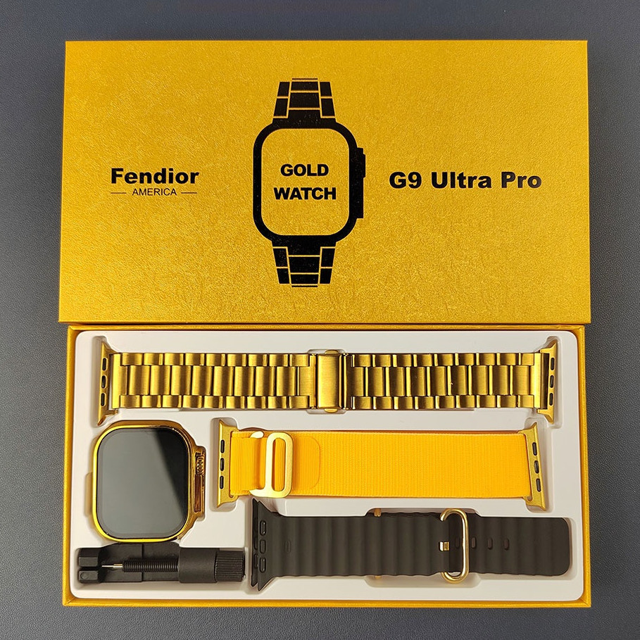 2025 G9 Ultra Pro Gold Smart Watch NFC Bluetooth Wireless Smartwatch ...