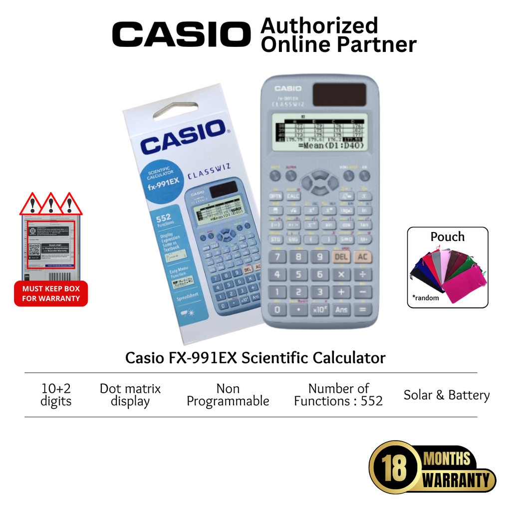 Casio FX-991EX Scientific Calculator FX-991EX-BU Blue | Shopee Malaysia