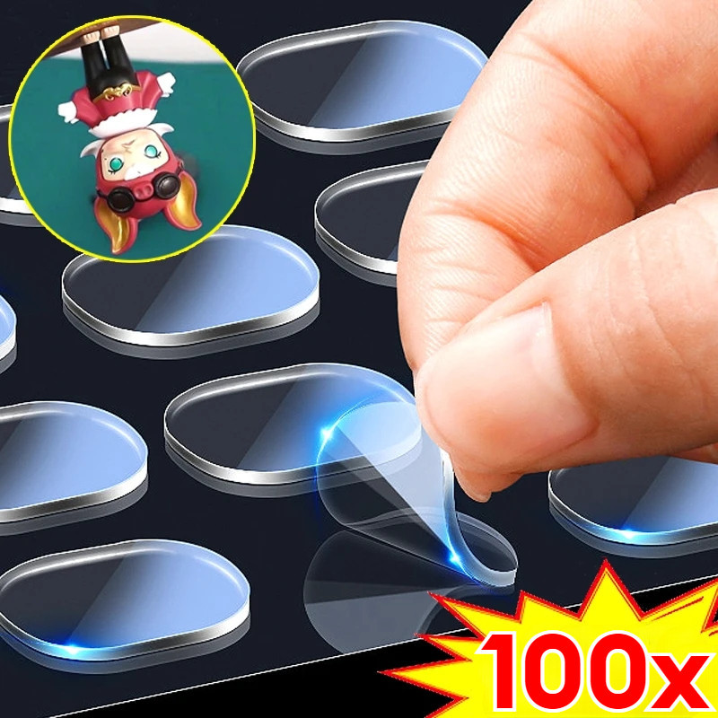 100Pcs Double-sided Glue Pads Transparent Seamless Adhesive Patch For ...