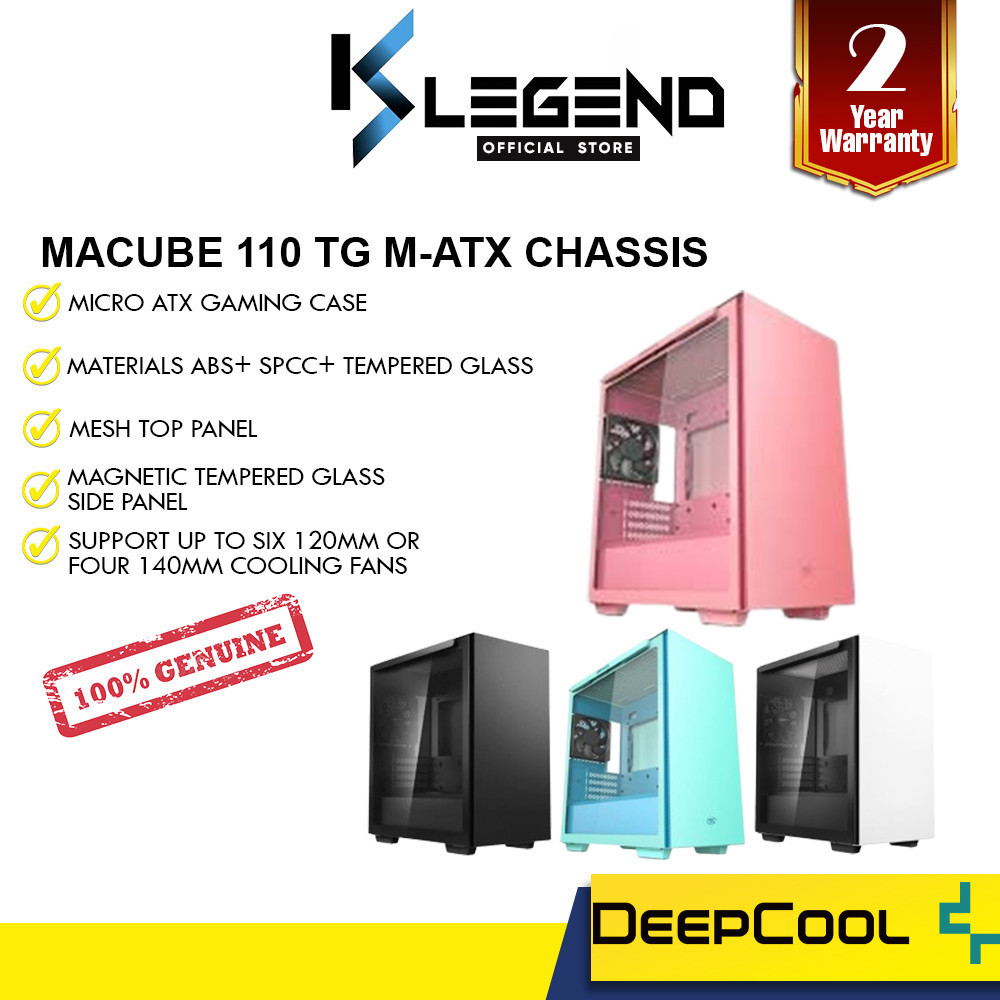 [READY STOCK] DEEPCOOL MACUBE 110 TG M-ATX CHASSIS ( BLACK / WHITE ...