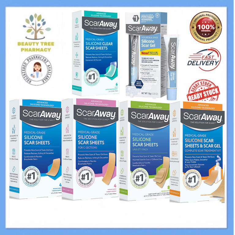 ScarAway Advanced Skincare Silicone Scar Sheets / Scar Diminishing Gel ...