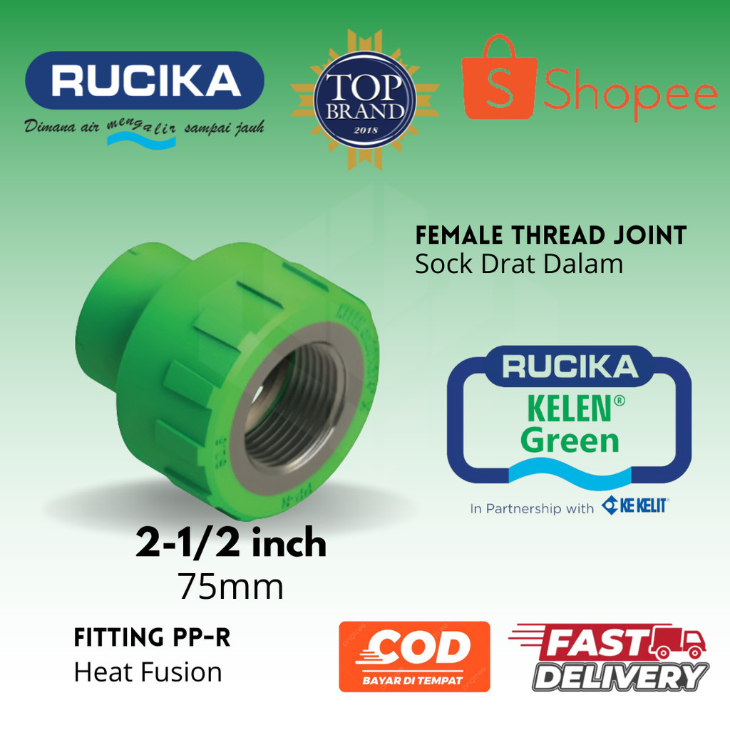 Female Thread Joint 75mm ~ 2-1/2 inch / Inner Thread Sock / FTA / SDD ...