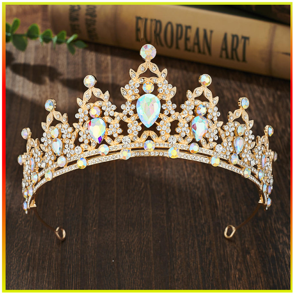 Crystal Hair Tiara Crown Rhinestone Headband Baroque Bride Bridal ...