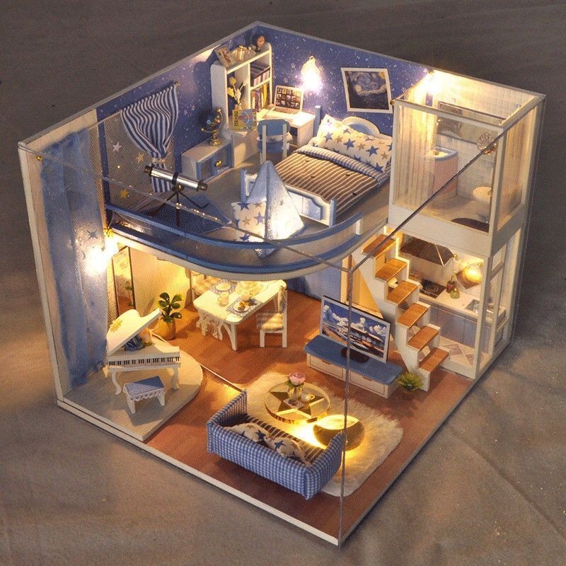 Listed diy Hut Sweetheart Dream Handmade Small House Assembled Model ...