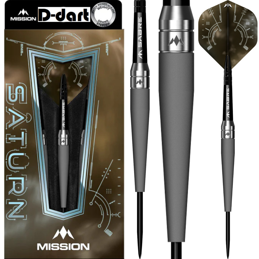 MISSION STEEL TIP DARTS - 22G/24G Saturn TITAN 90% Tungsten Steel Dart Set (ARROW DART KELULI ...