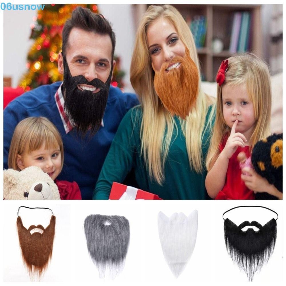 USNOW Realistic Fake Beard, Artificia Funny Halloween Fake Mustache ...