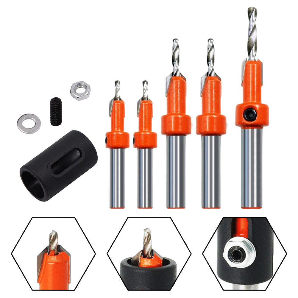 Woodworking Countersink Drill Bit with Adjustable Depth Stopper and 8mm ...