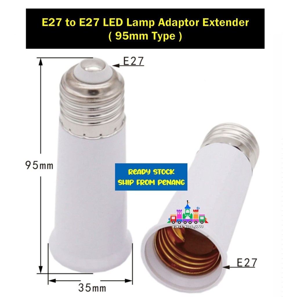 Penyambung Soket Lampu E27 ke E27 E27 To E27 LED Light Base Extender ...