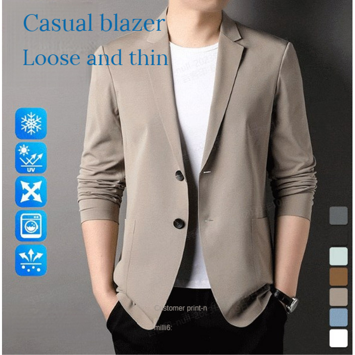 【Hot sale】Men's lightweight casual suit jacket Business men Classic ...