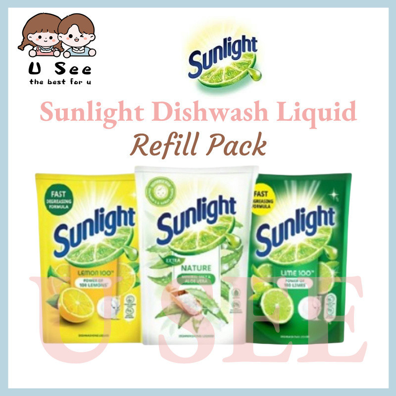 READY STOCK!!! Sunlight Dishwash Liqiud Refill Pack 700ml(Lime / Lemon ...