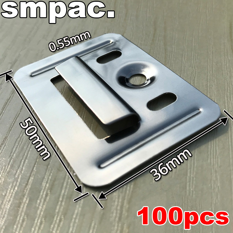 100pcs Metal Clip 36x50mm Wall Clip Fluted Wall Panel For Wpc Wall And ...
