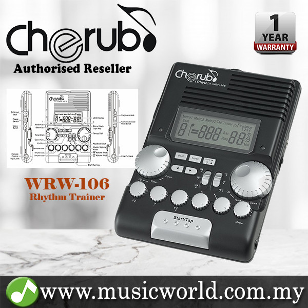Cherub WRW-106 Rhythm Machine Digital Metronome Voice Counting / Tap ...