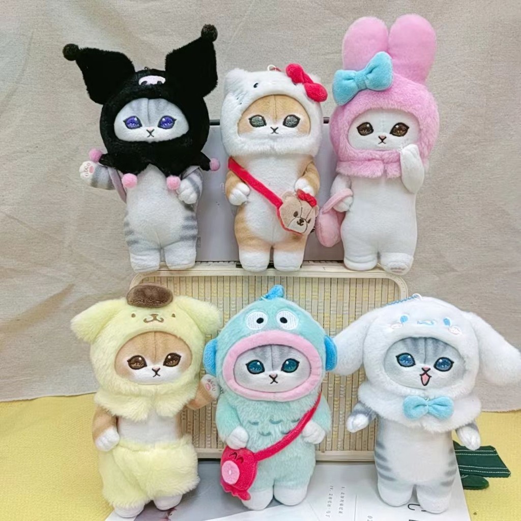 Cute Sanrio Transforms into Cat Fu Plush Series KT Cat Melody Kulomi ...