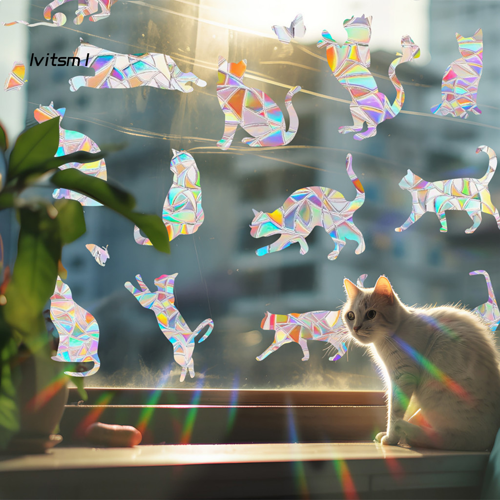 [LV] Static Suction Window Decals Prism Pattern Window Stickers ...