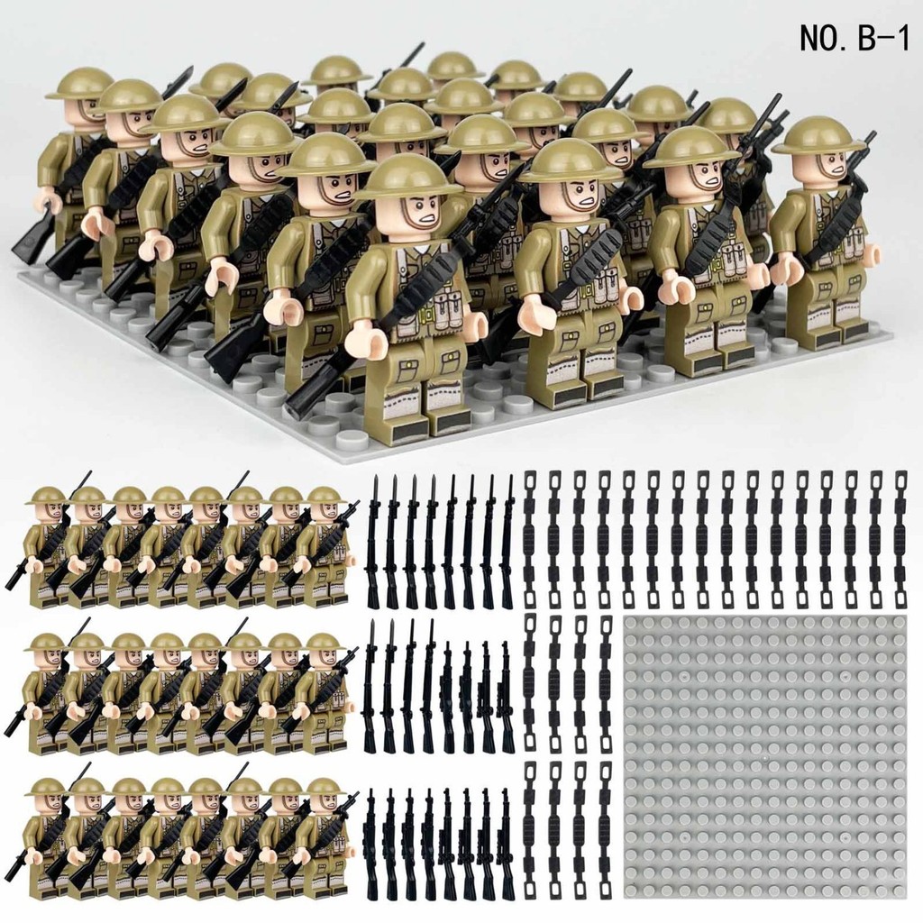 Assembly Compatible Lego Building Blocks World War II Minifigures Eight ...