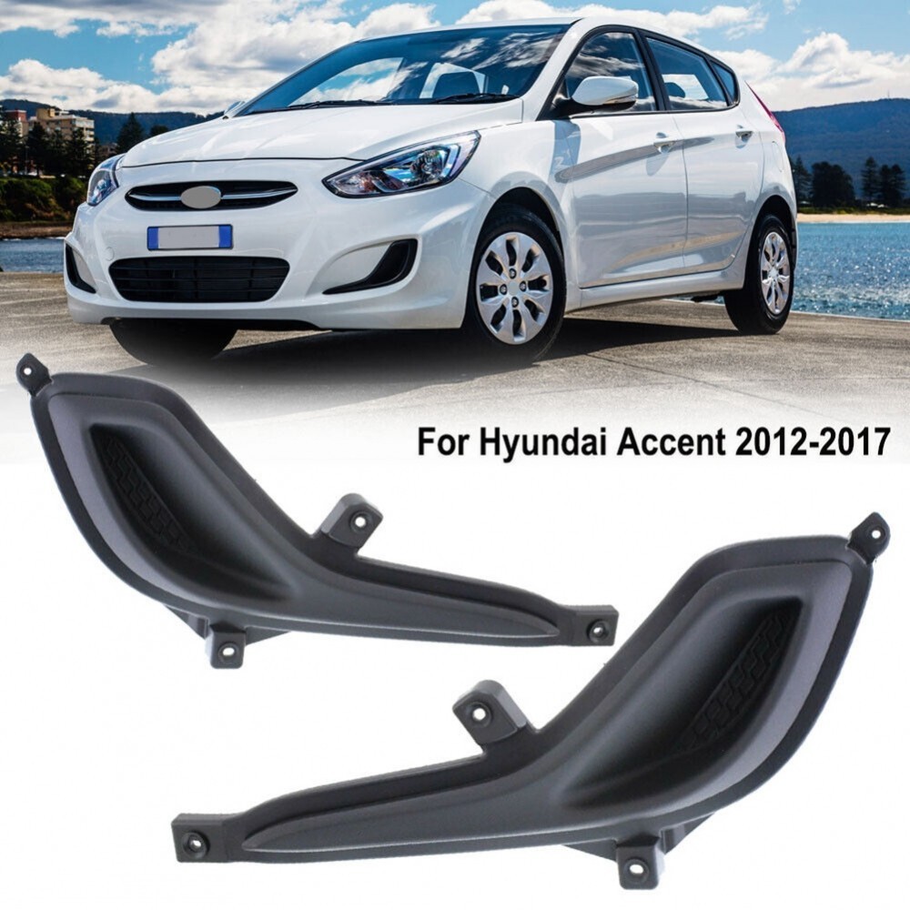 Left and Right Front Bumper Fog Light Covers for Hyundai Accent 2012 ...