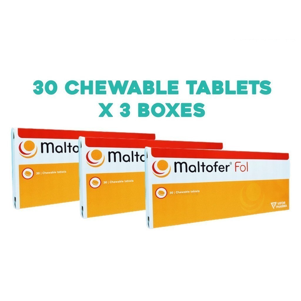 Maltofer Fol 30s chewable tablets x 3 BOXES (TRIPLE) EXP:11/2025 [ Oral ...