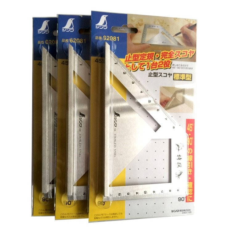 Alat Pengukur Pro-Form SHINWA Jepun 62081 Sudut Kanan Segiempat 45 ...