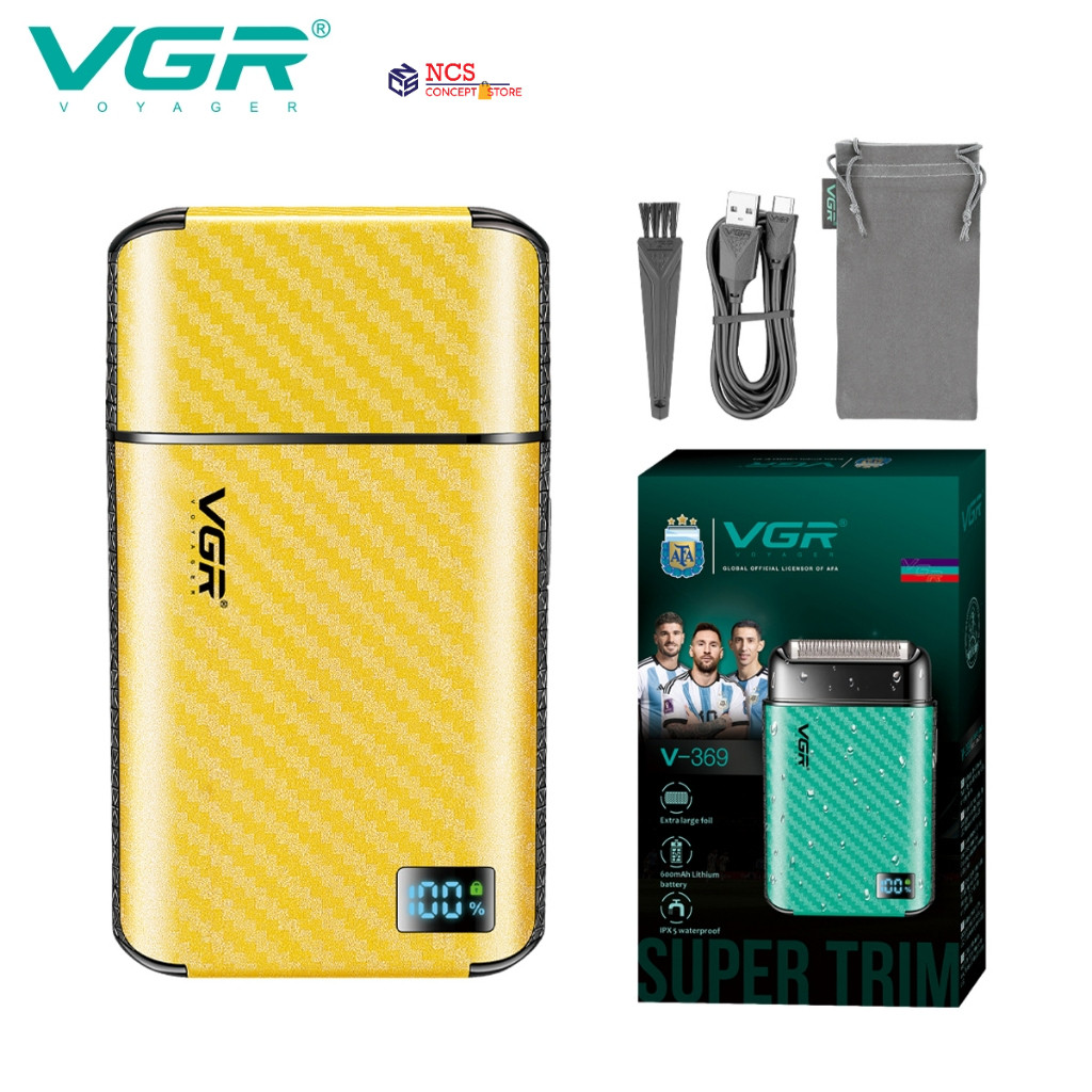 VGR V-369 Original Professional Rechargeable Waterproof Smooth Shaver Razor Pencukur Bulu Mesin ...