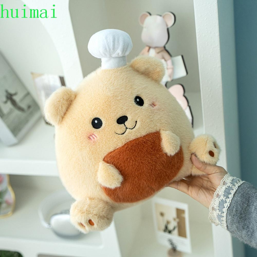 HUIMAI Capybara Plush Toy, Fluffy Bear Chef Hat Capybara Plush Doll ...