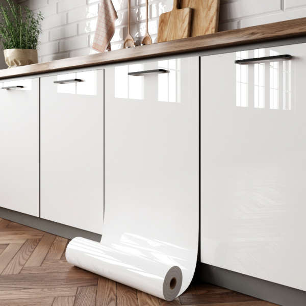 Cabinet stickers special furniture color change white film drawer ...