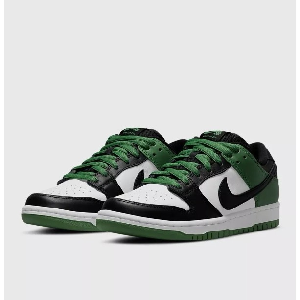 BQ6817-302 Nike SB Dunk Low Pro Black and Classic Green Black White ...