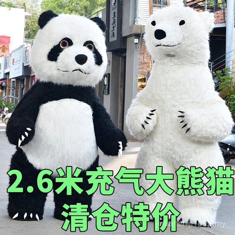 Inflatable Panda Cartoon Doll Costume Influencer Wear Walking Polar ...