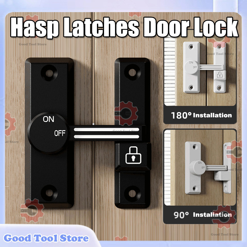 90°/180° Dual Purpose Anti-theft Buckle Door Buckle Door Swivel Slug ...