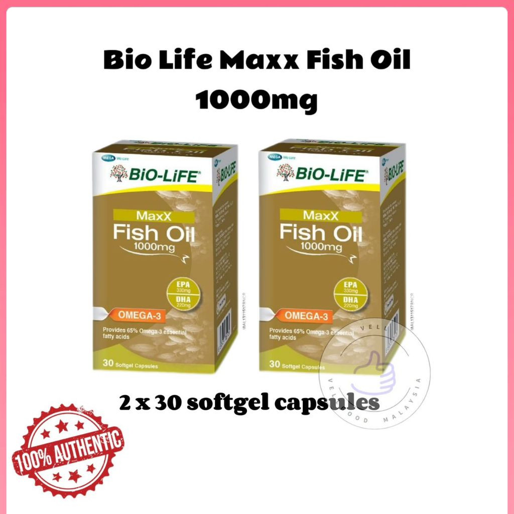 BiO-LiFE Maxx Fish Oil 1000mg 2 x 30 capsules | Shopee Malaysia