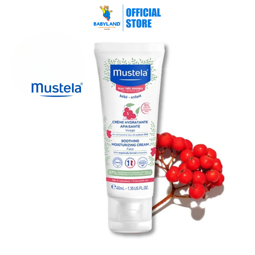Mustela Soothing Moisturizing Cream Face With Organically Farmed ...