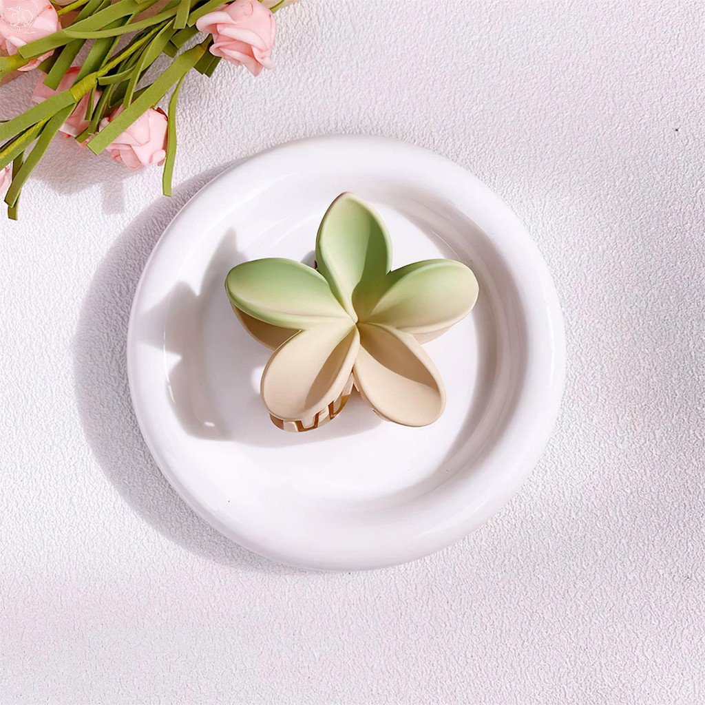 Matte Gradient Frangipani Claw Clips Beach Tropical Hair Accessories ...