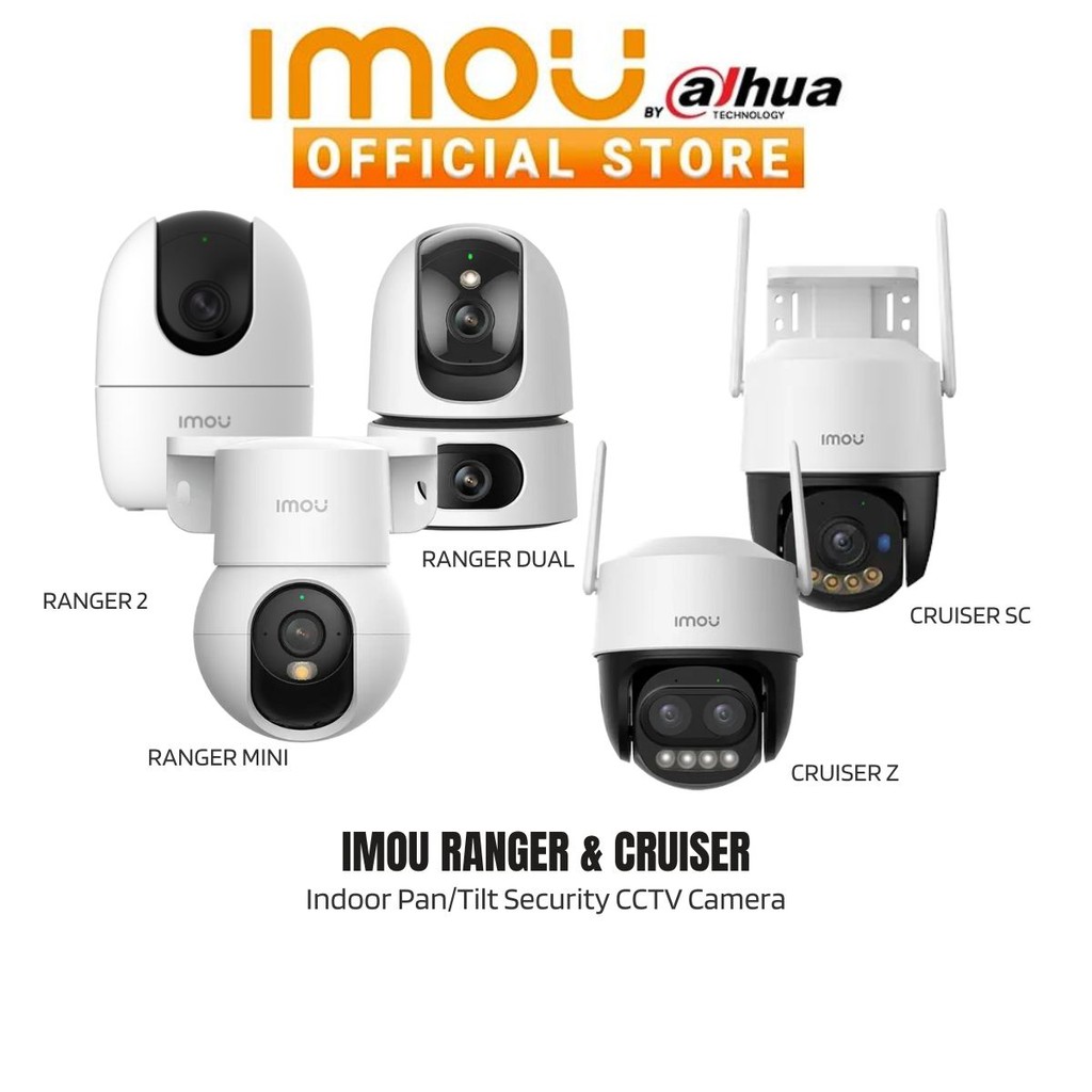 Imou Dahua Indoor Pan/Tilt Series Ranger 2 Ranger Dual / Cruiser SC Two ...