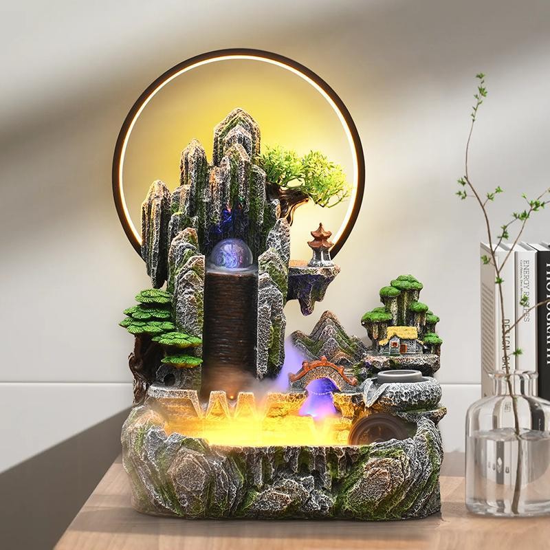 Small running water to generate wealth decoration, circulating water ...