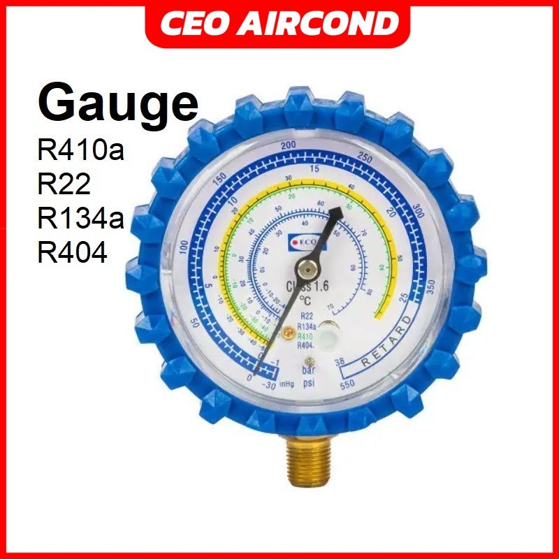 CEOapt Gauge R410a R22 R134a R404 Gauge Aircond Manifold Gauge Meter Air Conditioner Gas Meter ...