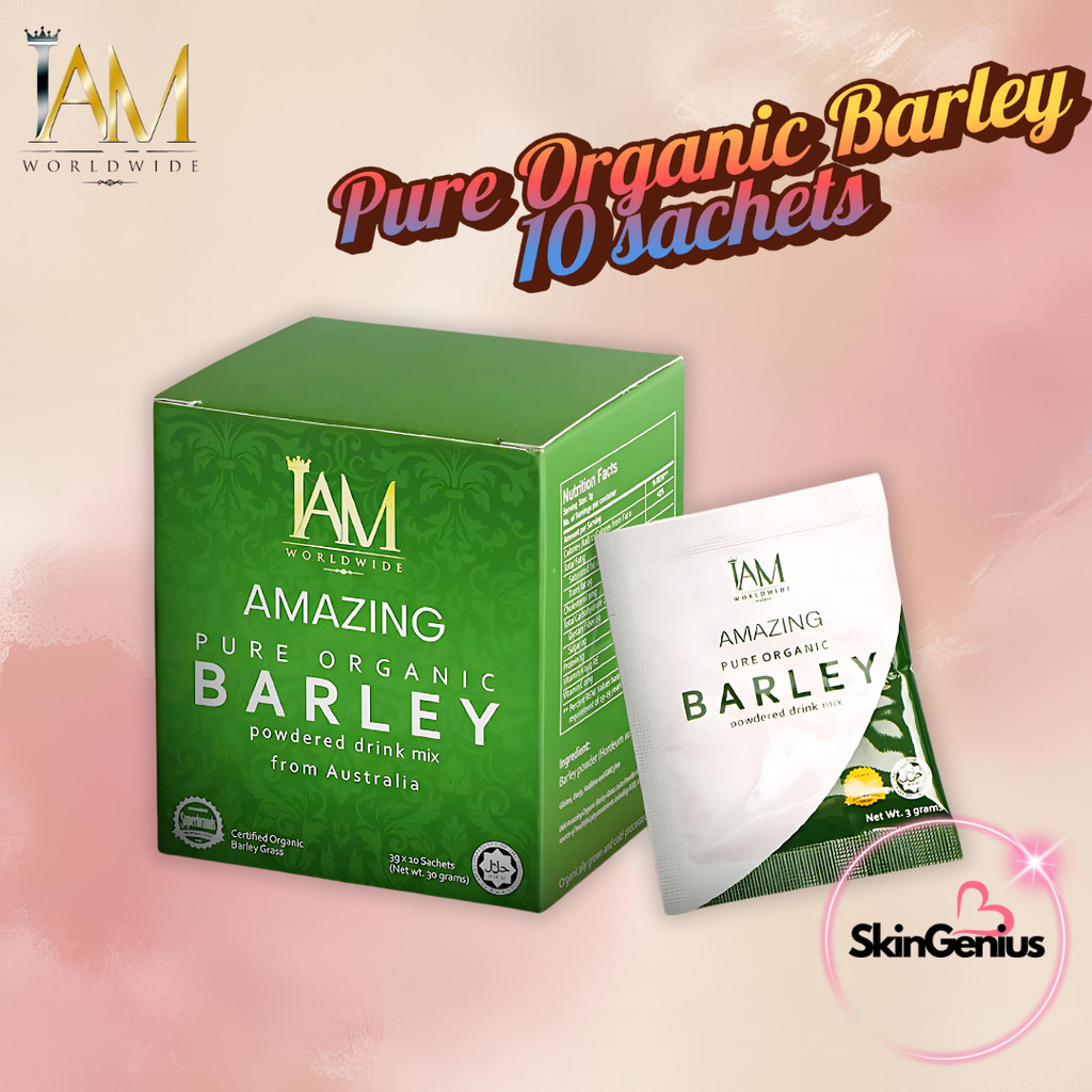I AM Worldwide Pure Organic Barley – 10 Sachets of Premium Australian ...