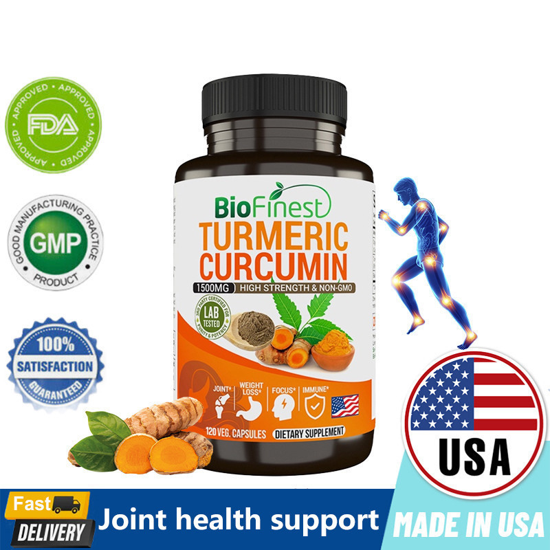 Organic Turmeric Supplement 1500 Mg Improves Joint Comfort and Mobility ...