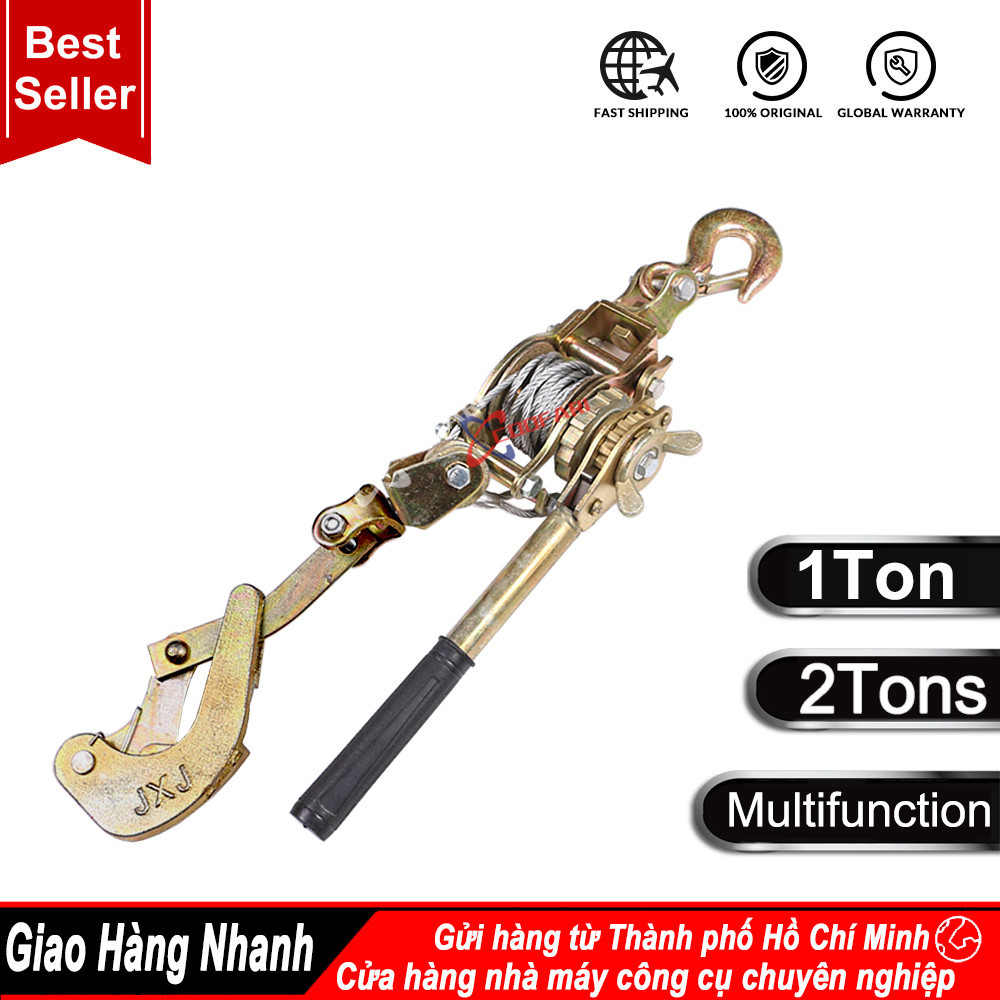 Hand hoist, cable tensioning hand winch with load capacity of 2 tons ...