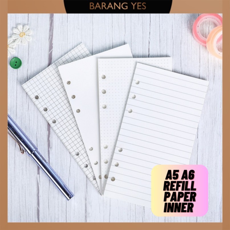 Barang YES Paper Refill A5 A6 6 Holes Loose Leaf Planner Insert 45 ...