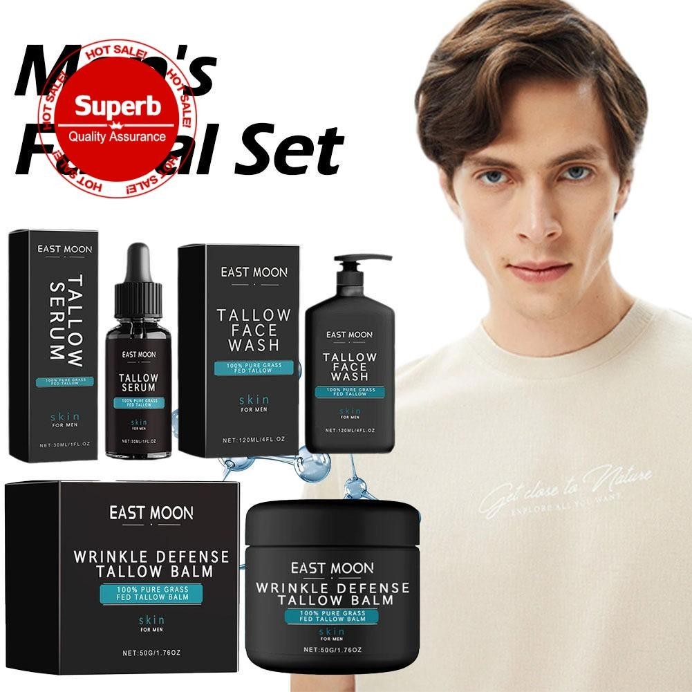 EAST MOON Men's Facial Moisturizing Cleaning Firming And Set Repairing ...